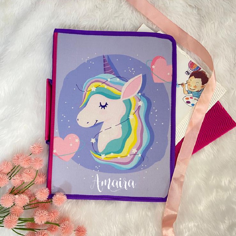 Personalized Folders (Unicorn) - Name fame